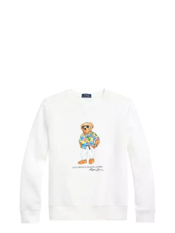 Polo Ralph Lauren Polo Bear Graphic Crewneck Sweatshirt - White