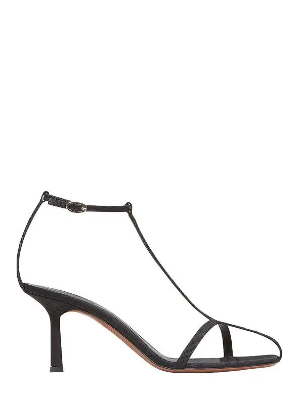 NEOUS Jumel 80 Grosgrain Sandal - Black