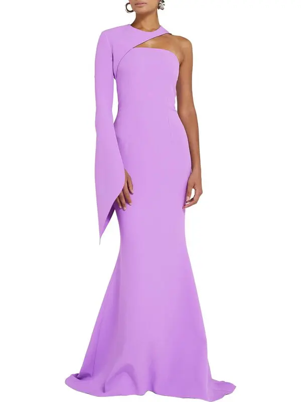 Safiyaa Raha Asymmetric Gown - Purple