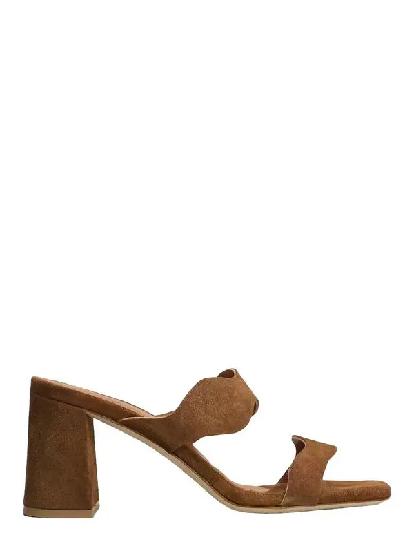 L'ARIANNA Suede Double-strap Mules - Brown