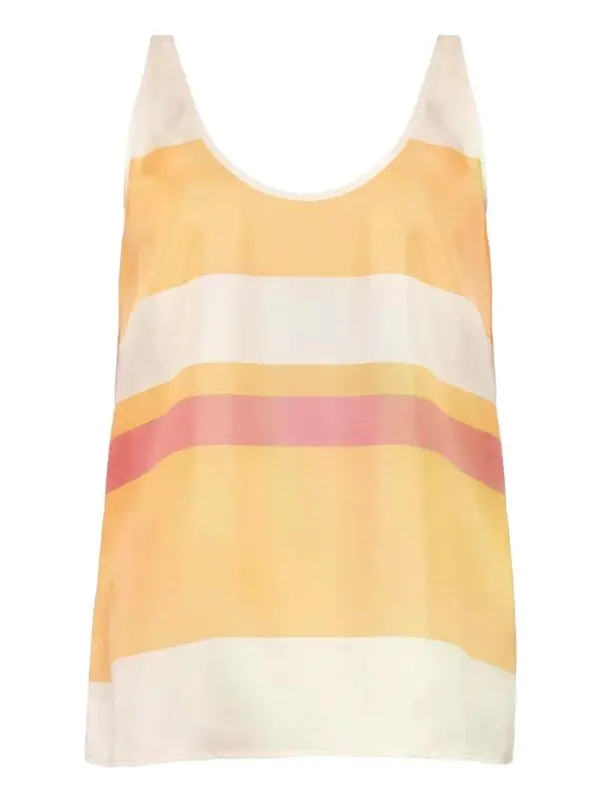 ERES Sorbets Striped Silk Sleeveless Top - Multicolour