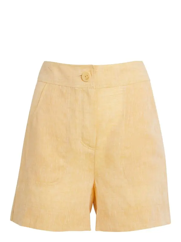 ERES Linen Enjouee Tailored Shorts - Yellow