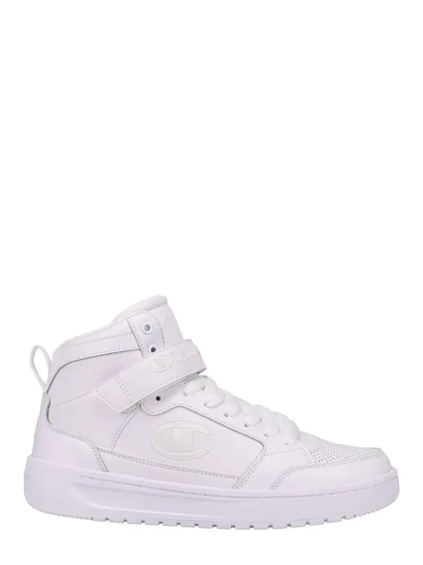 Champion Drome-19 High-top Sneakers With Velcro Strap - White