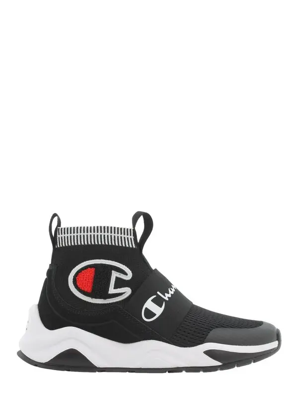 Champion Rally Pro High-top Sneakers With Sock-style Ankle - Black