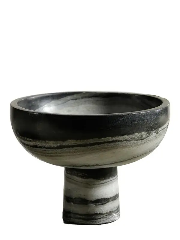 THE FAVORITES Panda Marble Footed Bowl - Black