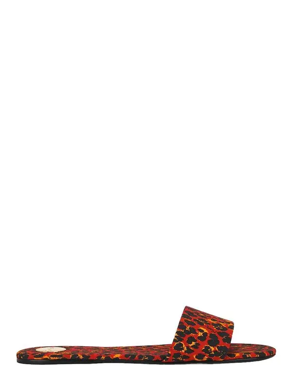 Saint Laurent Carlyle Flat Slide - Red Multicolor
