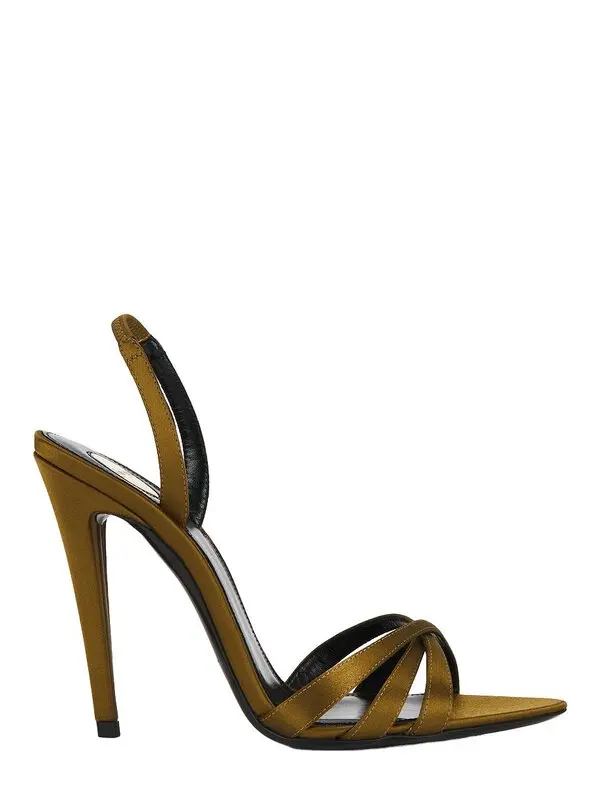 Saint Laurent Kate Stiletto Sandal - Cuba Gold