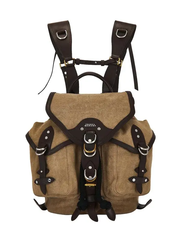 Isabel Marant Étoile Yumbo Small Backpack - Khaki