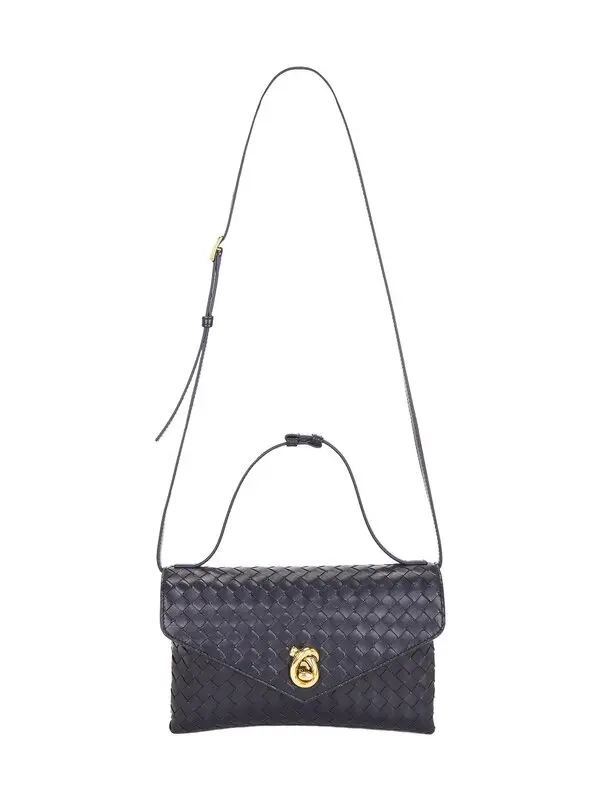 Bottega Veneta Knot Lock Bag - Midnight & Muse Brass