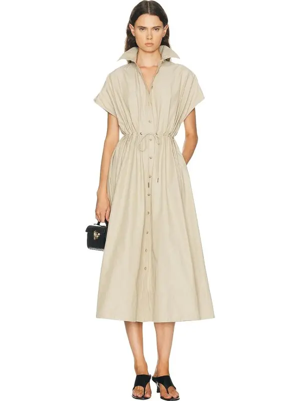 Brandon Maxwell Blake Shirt Dress - Dune