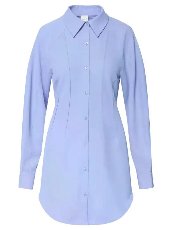 Calvin Klein Panelled Shirt Dress - Blue