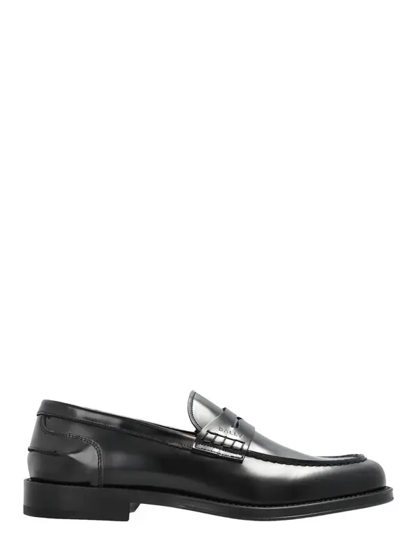 Bally Flair Loafers In Shiny Calf Leather - Black