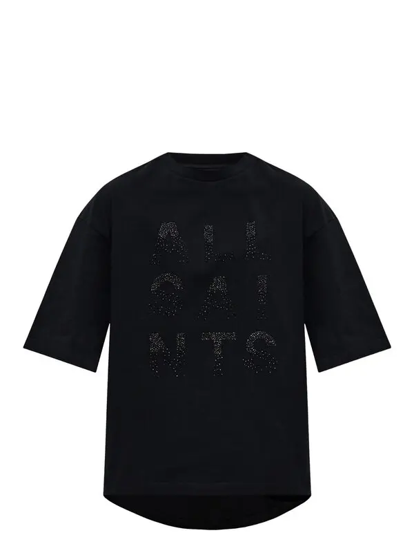 ALLSAINTS Stacks Amelie' Embellished T-shirt - Black
