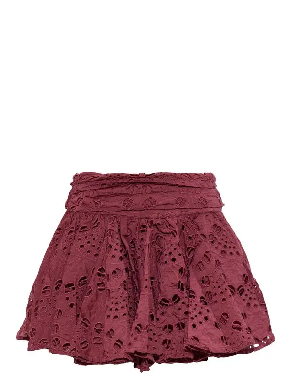 ALLSAINTS Dotty Skort - Burgundy