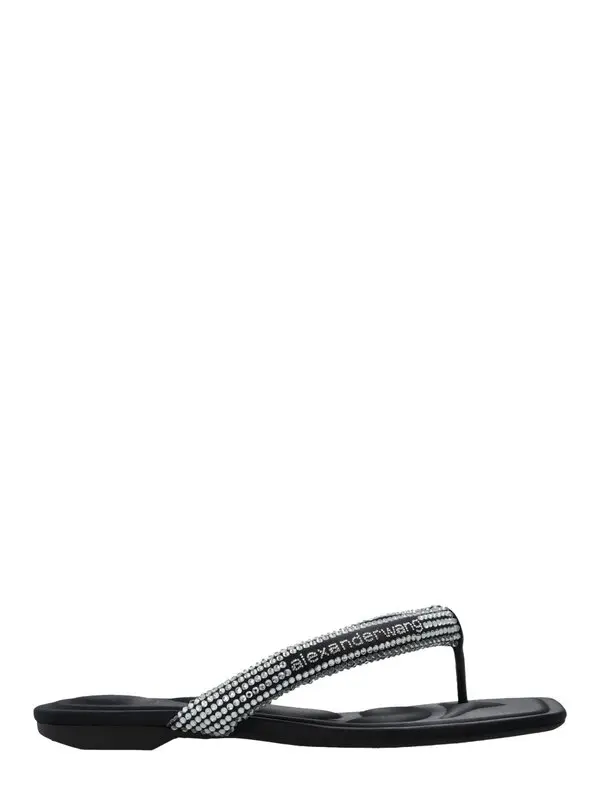 Alexander Wang Jenna Embellished Thong Slides - Black