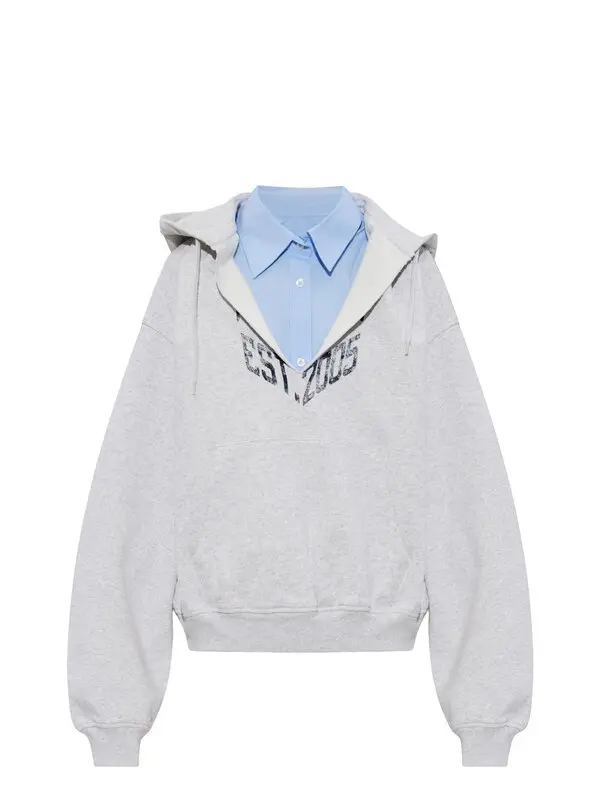 Alexander Wang Oversized Cotton Hoodie - Grey