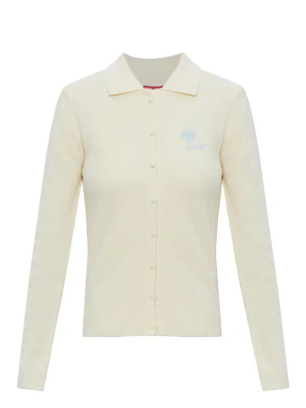 Kenzo Logo Knit Cardigan - Cream