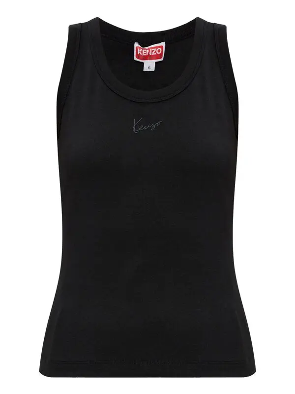 Kenzo Embroidered Logo Tank Top - Black