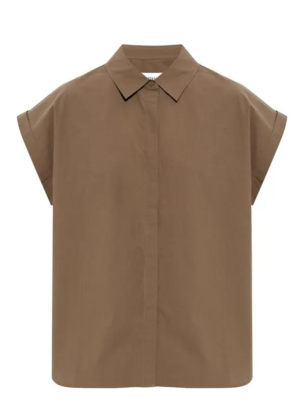 Matteau Short-sleeved Shirt With Classic Collar - Brown