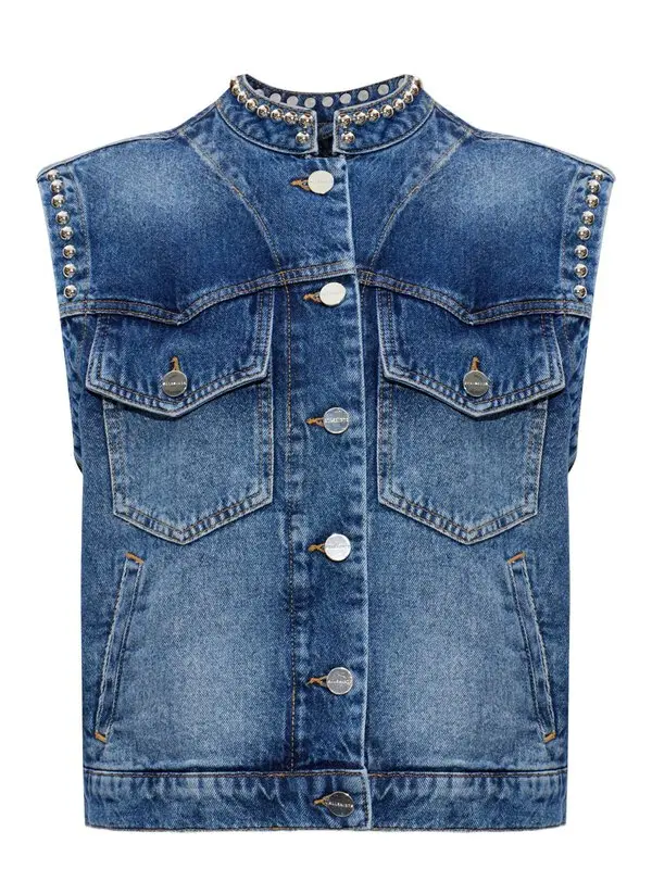 ALLSAINTS Mav' Denim Vest - Navy Blue