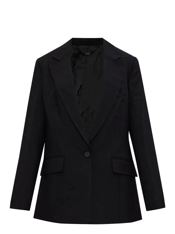 ALLSAINTS Ottie Embellished Single-breasted Blazer - Black