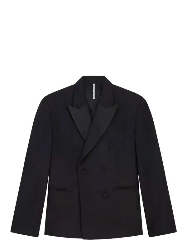 Liviana Conti Double-breasted Peak-lapel Blazer - Black