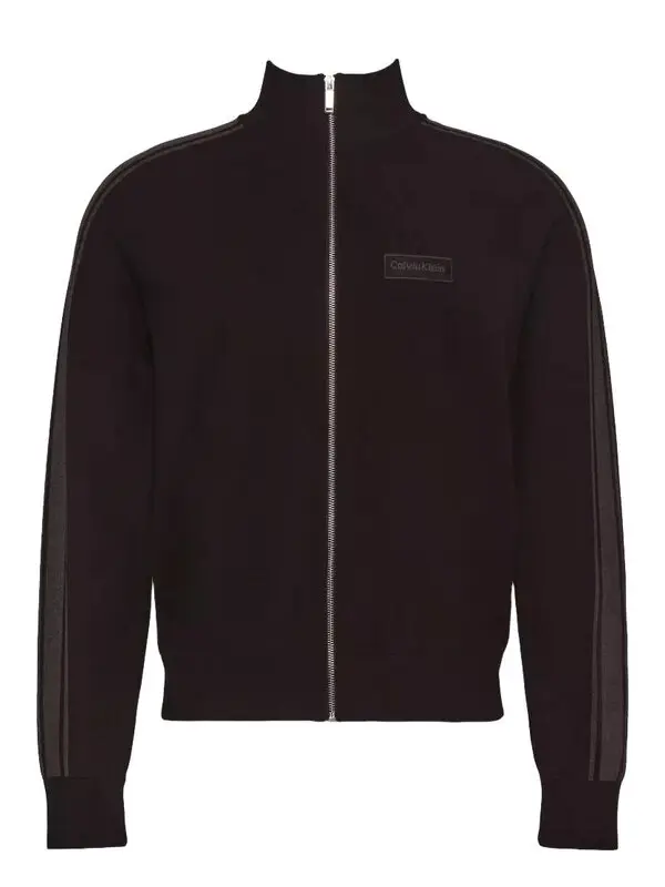 Calvin Klein Patch Side Stripe Zip-up Jacket - Black
