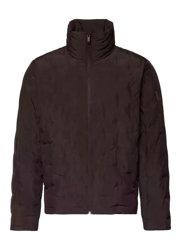Calvin Klein Quilted High-neck Zip-up Jacket - Brown