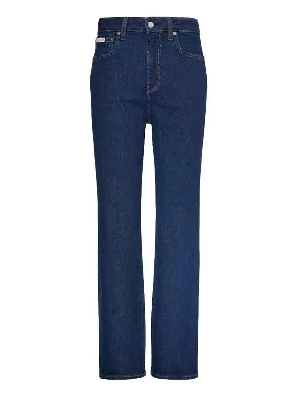 Calvin Klein Straight-leg Jeans With Logo Patch - Blue