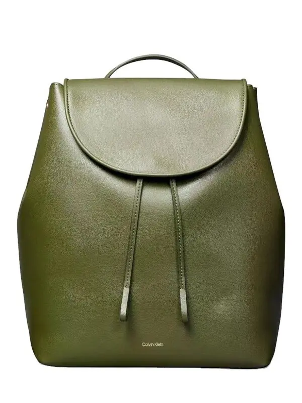 Calvin Klein Drawstring Foldover-top Backpack - Green