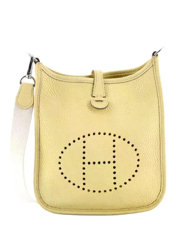 Hermès Clemence Perforated Crossbody Bag - Yellow