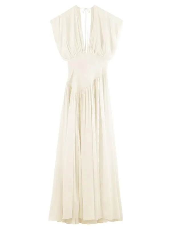 Arakii Silk-blend Maxi Dress - White