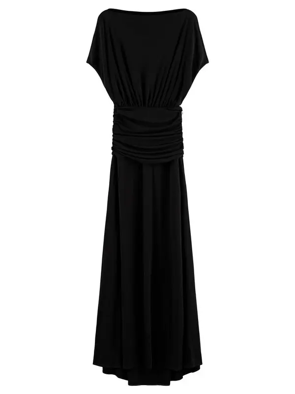 Arakii Ruffled Maxi Dress - Black