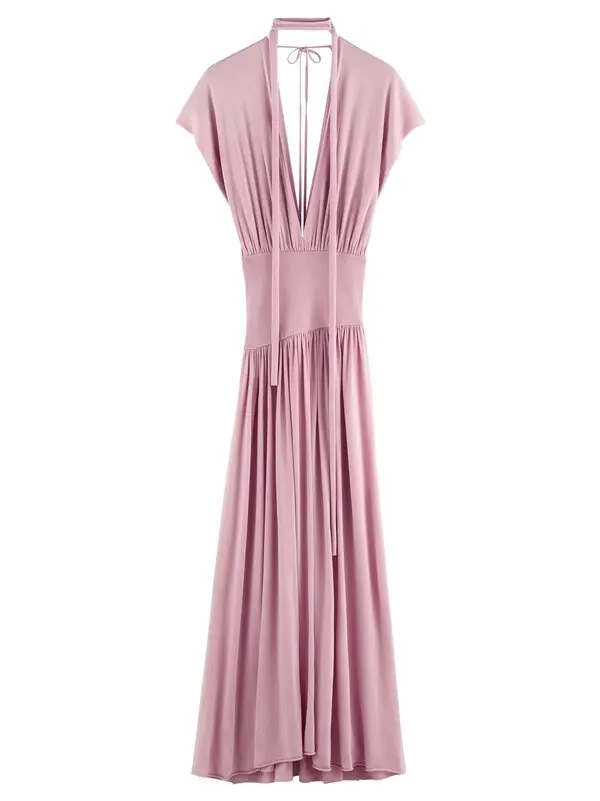 Arakii Pleated Maxi Dress - Light Pink