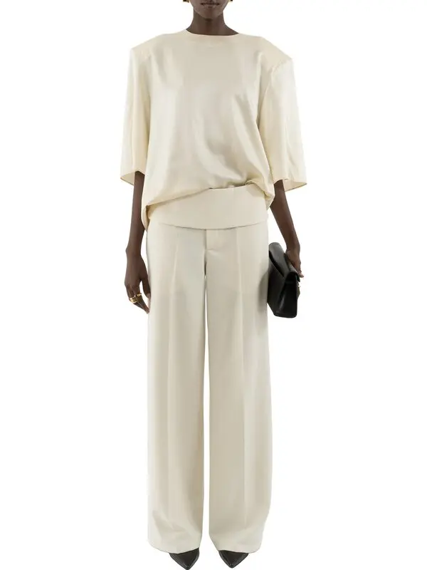 Arakii Waist Edge Wide-leg Pants - Off-white
