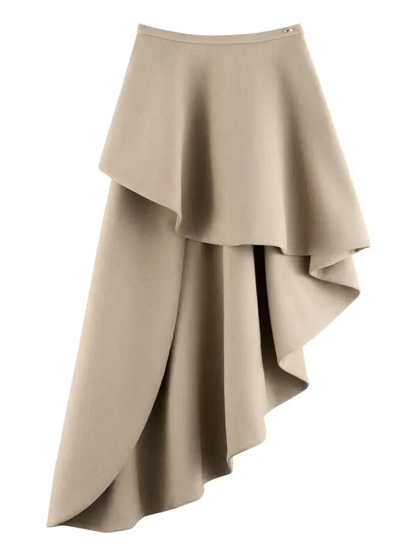 Arakii Spiral Asymmetrical Maxi Skirt - Neutral