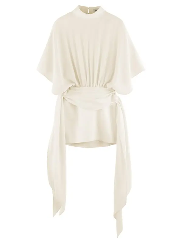 Arakii Draped Mini Dress - Off-white