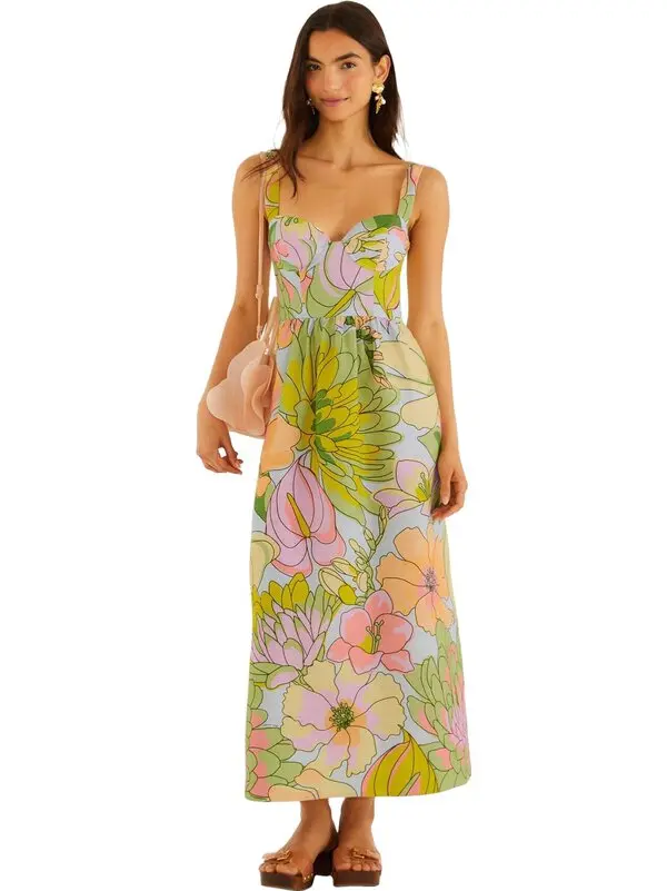 Farm Rio Euroflax™ Premium Linen Maxi Dress - Orange