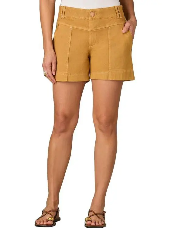 Wit & Wisdom V-yoke High Waist Twill Shorts - Candy Yam