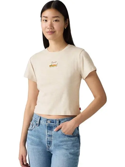 LEVI'S Graphic Essential Sporty T-shirt - Oatmeal Heather
