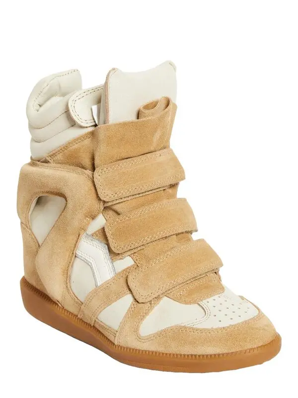 Isabel Marant Étoile Bekett High Top Hidden Wedge Sneakers - Beige/chalk