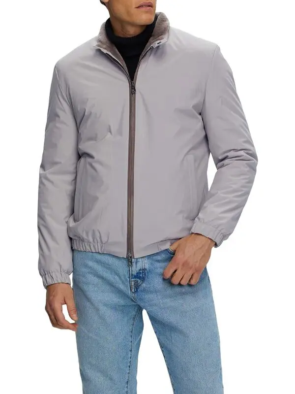 Gorski Genuine Shearling Lined Jacket - Light Beige