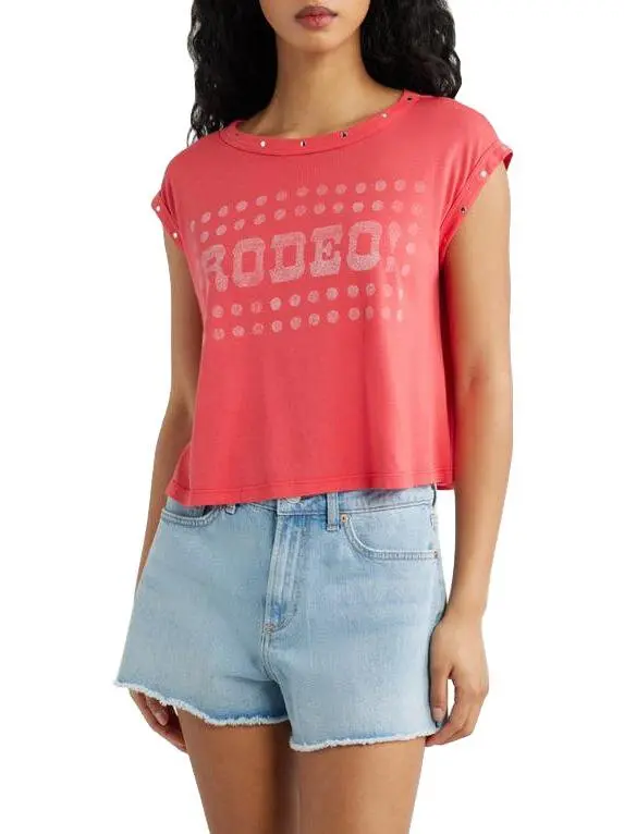 Daydreamer Embellished Graphic T-shirt - Deep Sea Coral