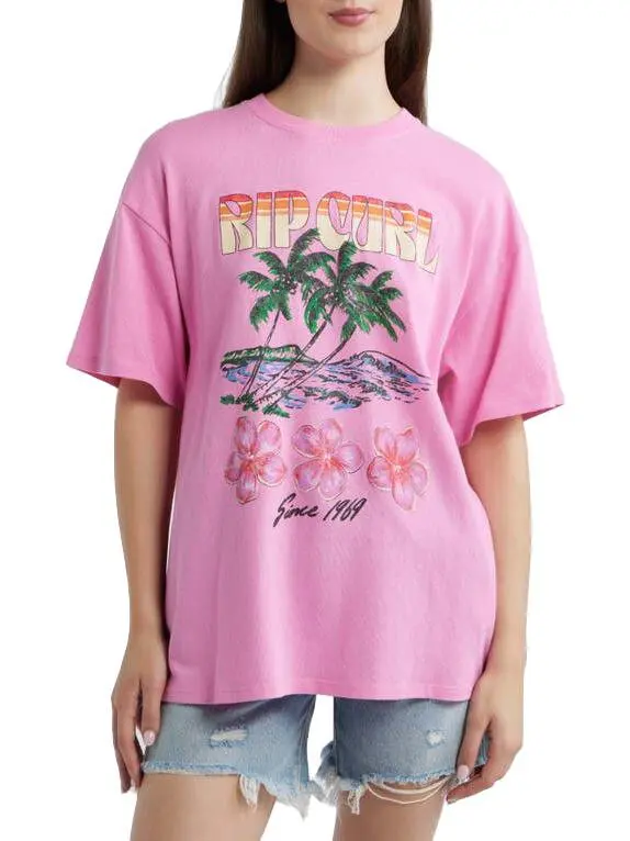 Rip Curl Graphic Heritage T-shirt - Fuchsia