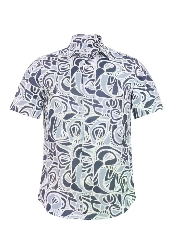 LOJA DAS MEIAS Abstract-print Short-sleeve Shirt - Blue