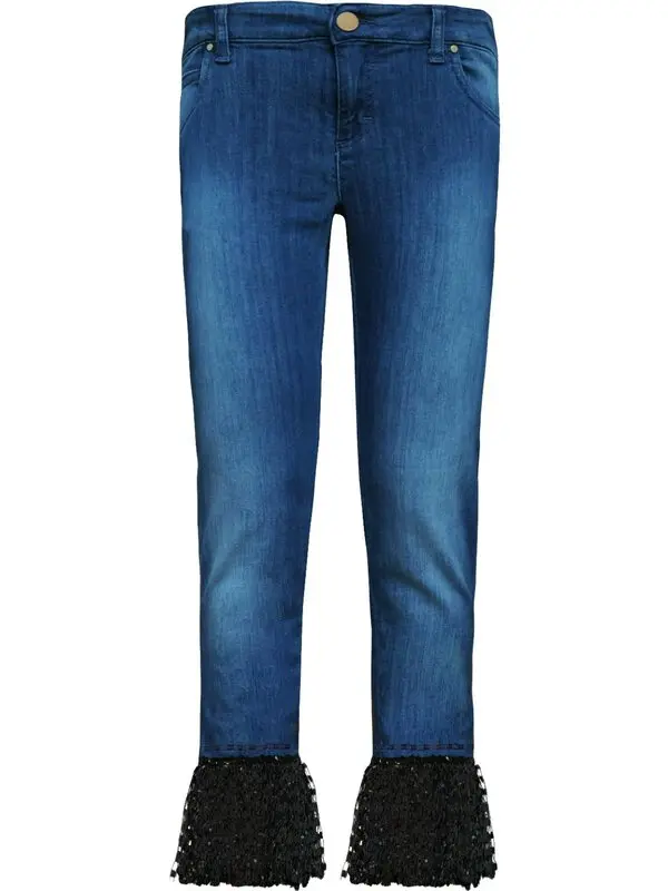 MY PAIR OF JEANS Embellished Boyfriend Jeans - Blue/black