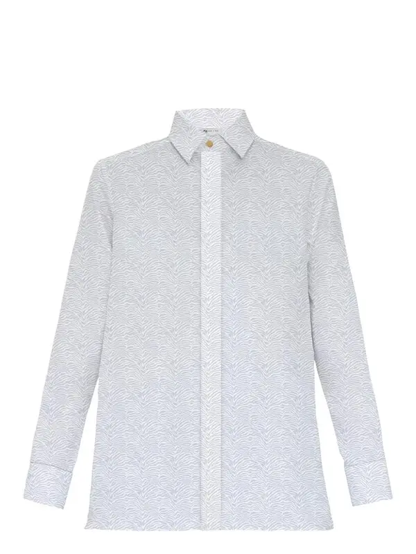 MY PAIR OF JEANS Gilda Printed Shirt - White/grey