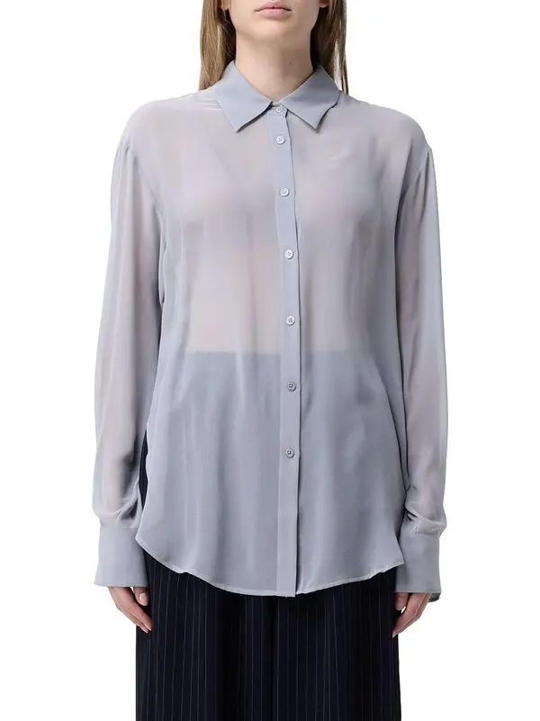 THE FRANKIE SHOP Sheer Button-up Shirt - Grey