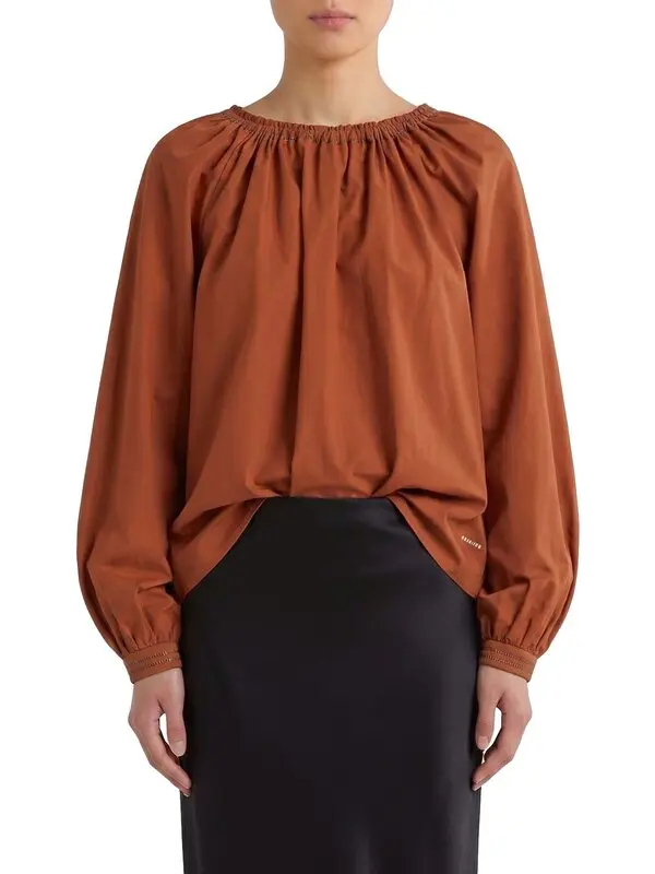 Marni Long Sleeve Cotton Blouse - Orange