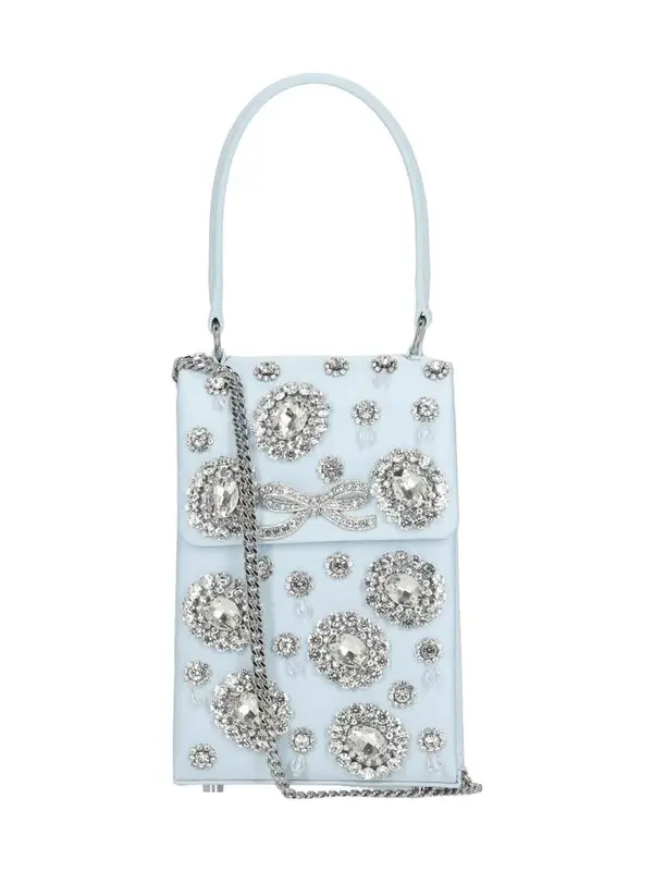 SELF-PORTRAIT Embellished Mini Bag - Blue